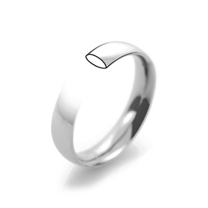 Mens 10mm Palladium 500 Court Shape Heavy Weight Wedding Ring – Two ...